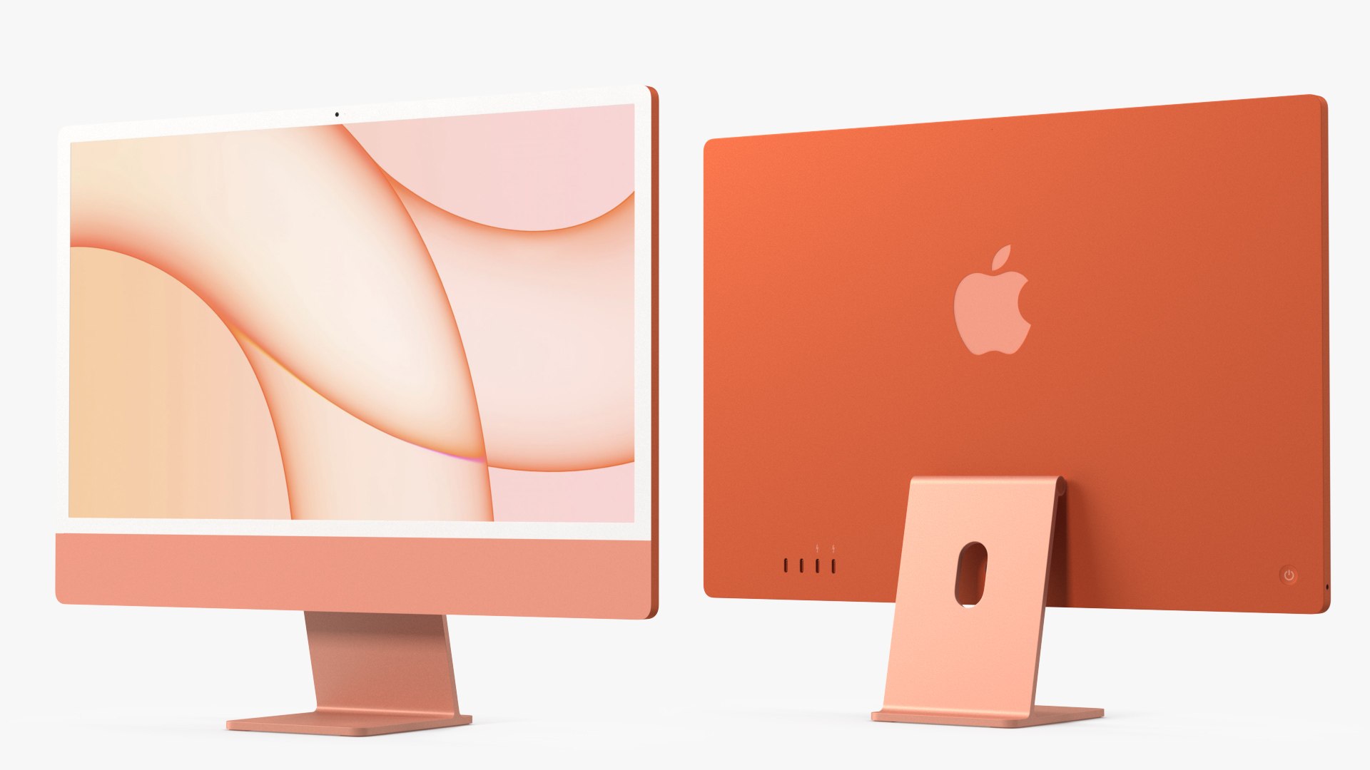 3D Apple IMac 2021 Orange Model - TurboSquid 1755656