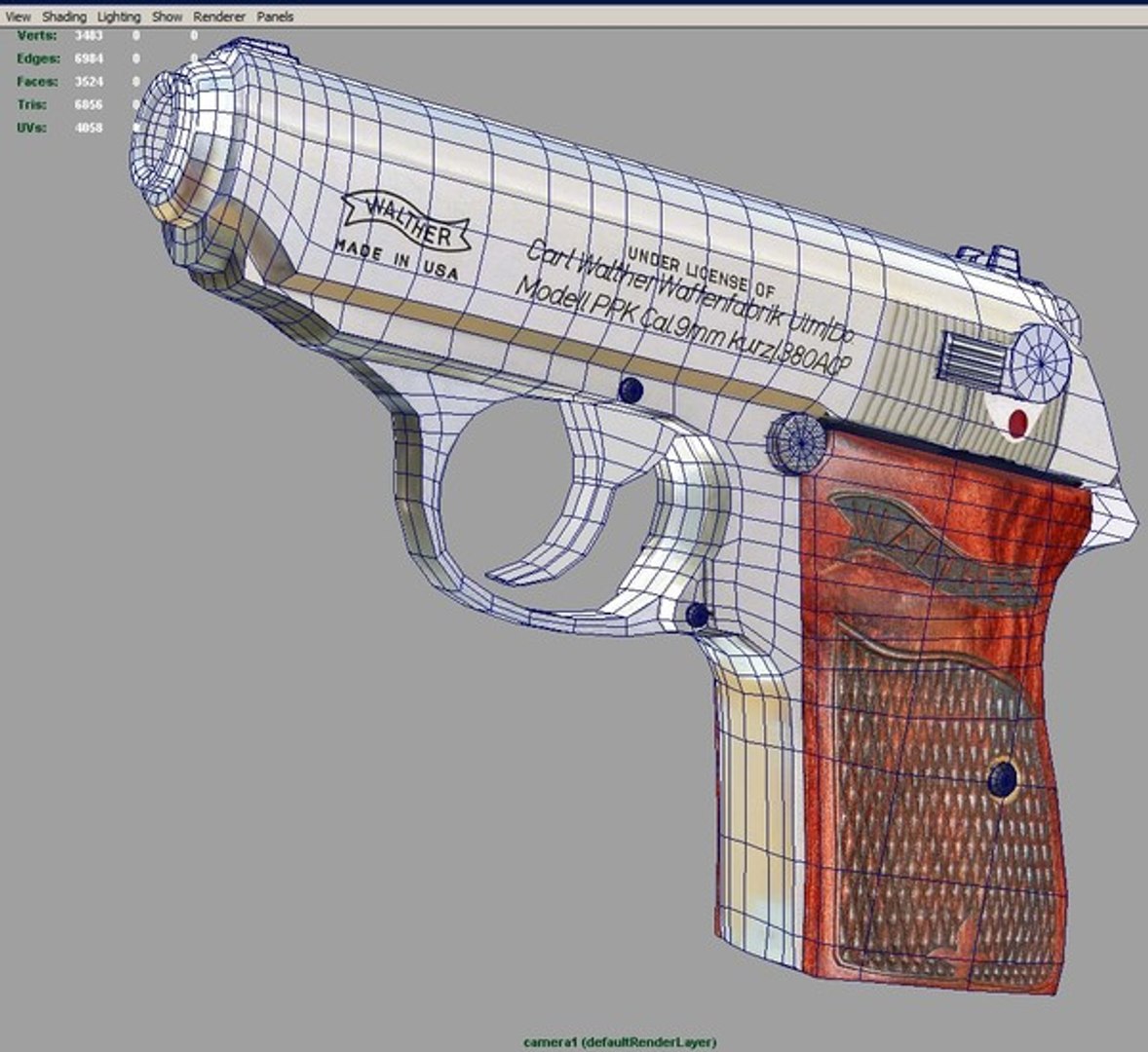 3d Model Of Walther Ppk Gun