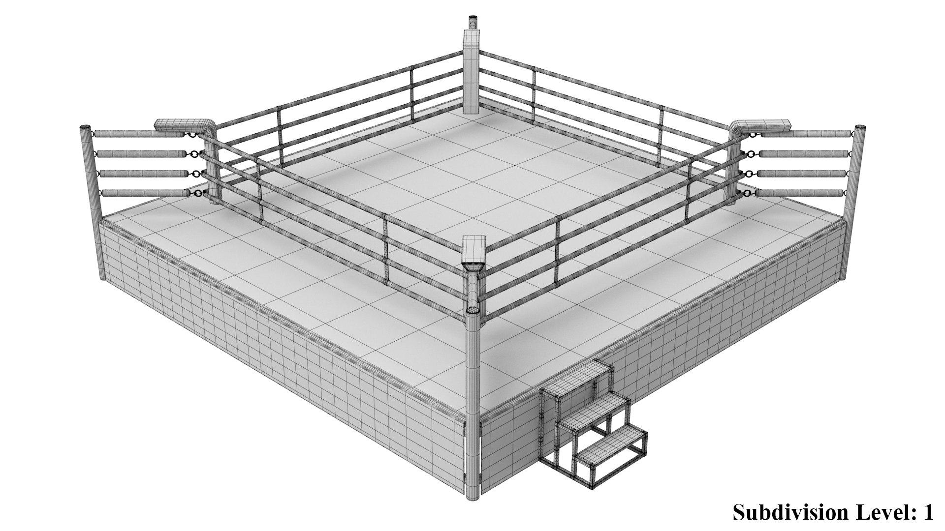 3D Real Boxing Ring - TurboSquid 1445584