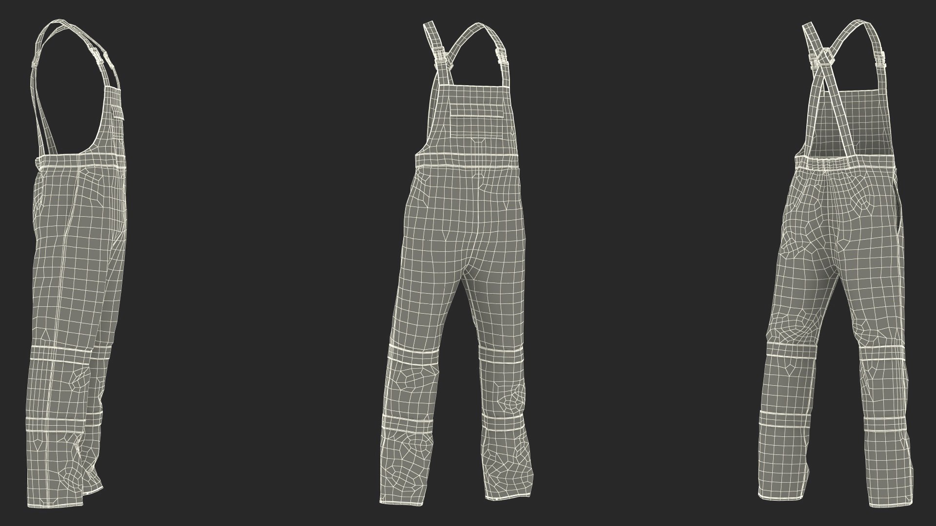 High Visibility Rain Overalls 3D Model - TurboSquid 2132248