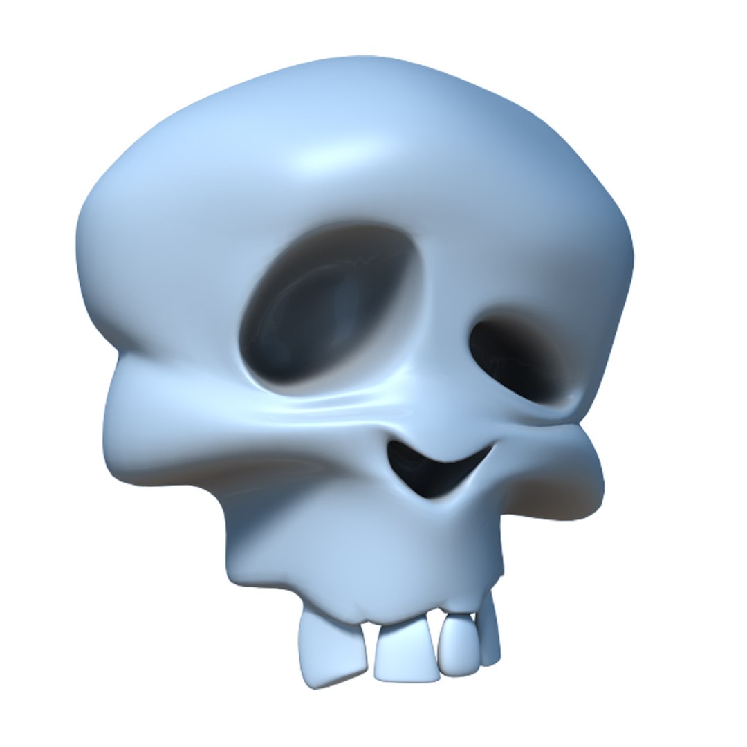 Cartoon Skull 3d Obj