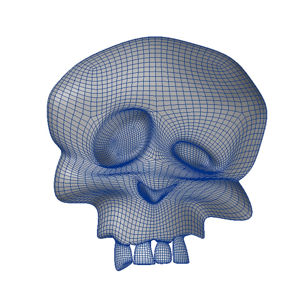 Cartoon Skull 3d Obj