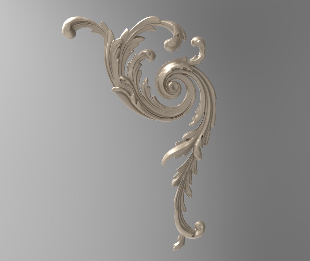 Acanthus Decorating Interior 3D Model - TurboSquid 1620058