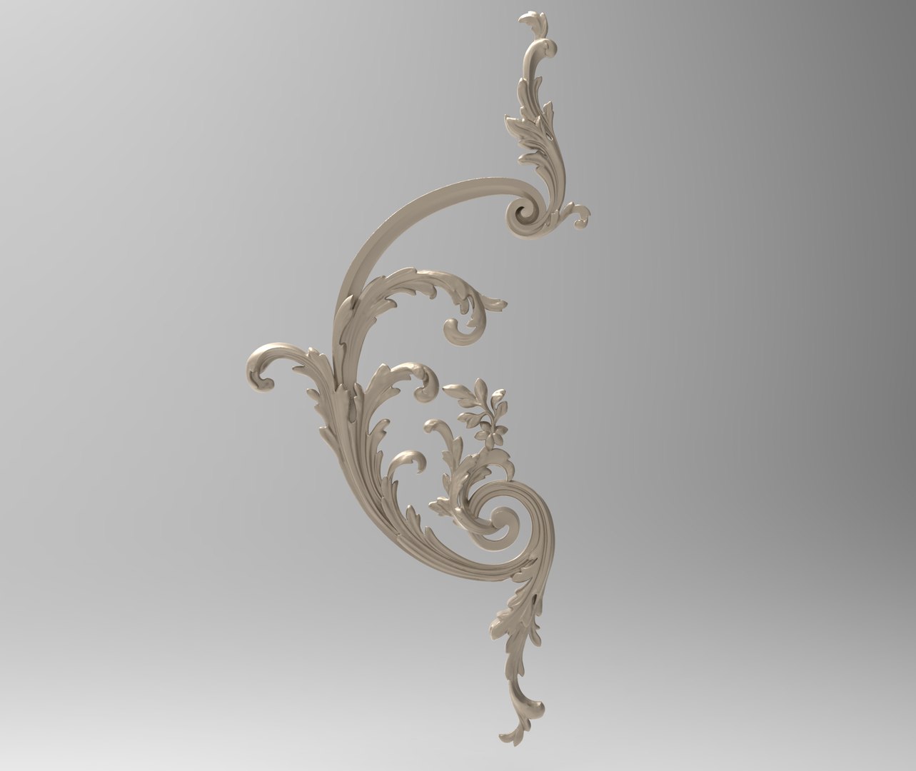 Acanthus Decorating Interior 3D Model - TurboSquid 1620058