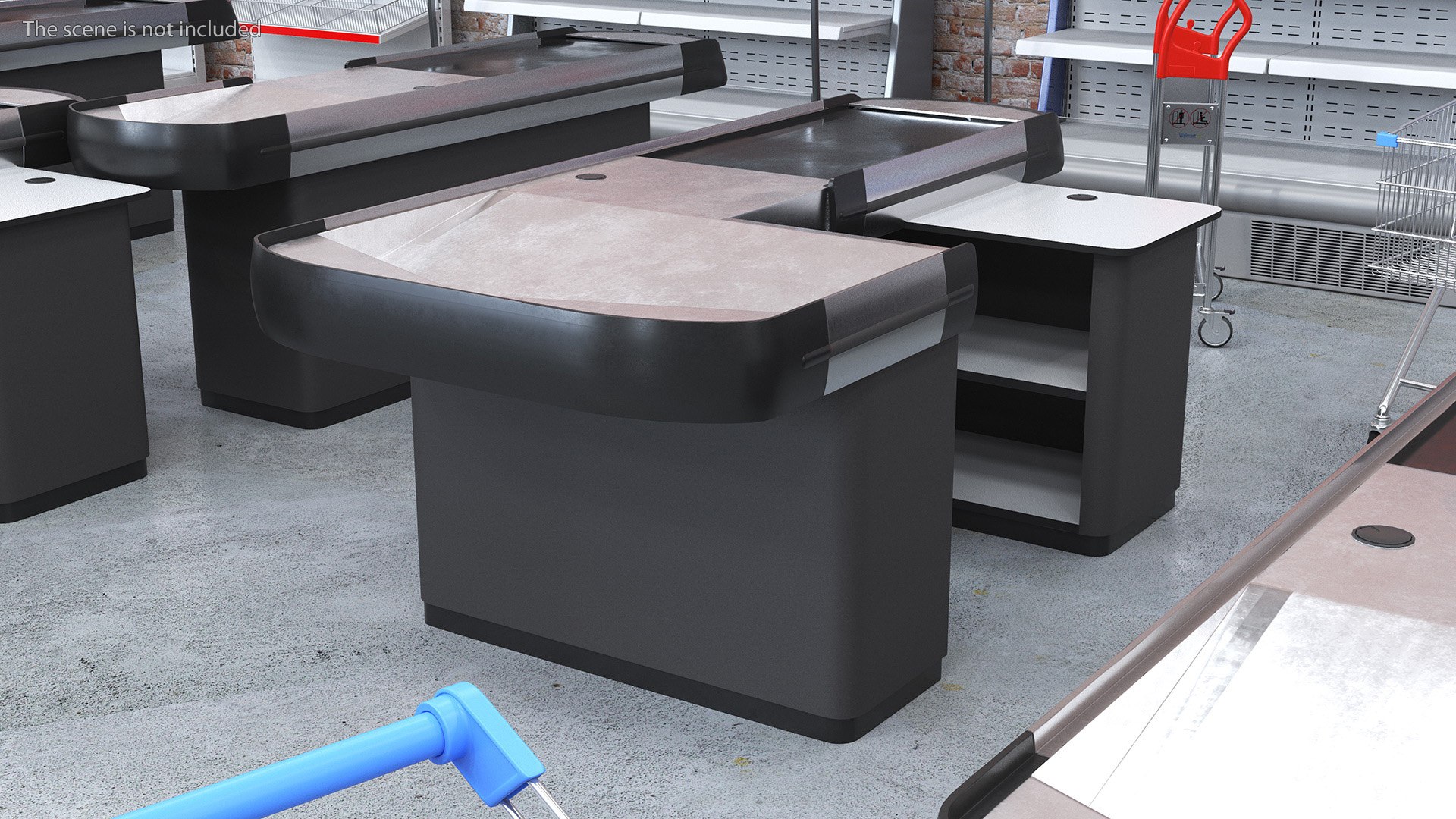 Large Retail Checkout Counter Grey Rigged 3D - TurboSquid 2185779