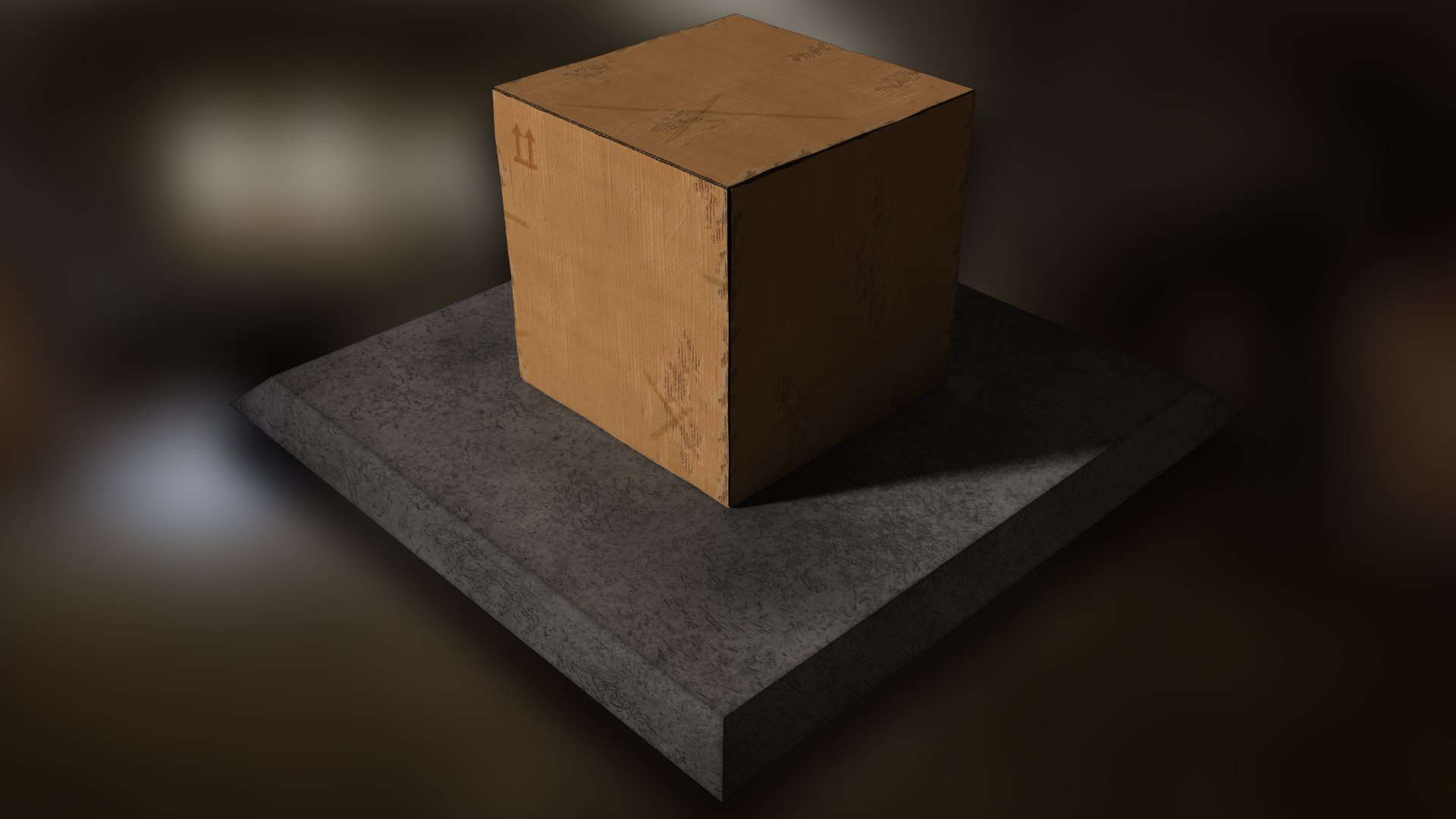 3D Cardboard Box Worn Rigged Model - TurboSquid 1195282