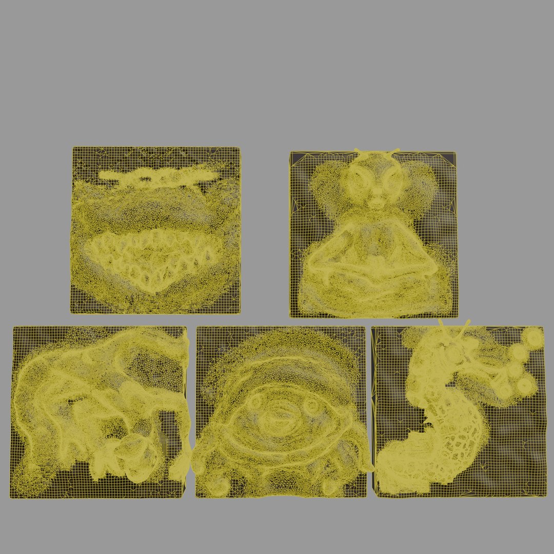 3D Animal And Alien Tile Set - TurboSquid 2318135