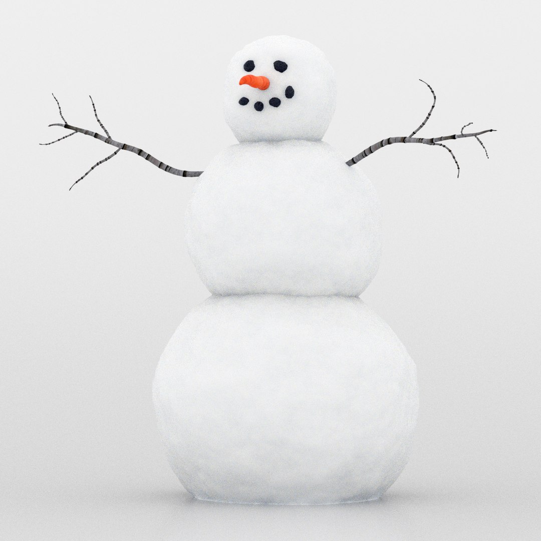 Snowman Snow Model - TurboSquid 1692684