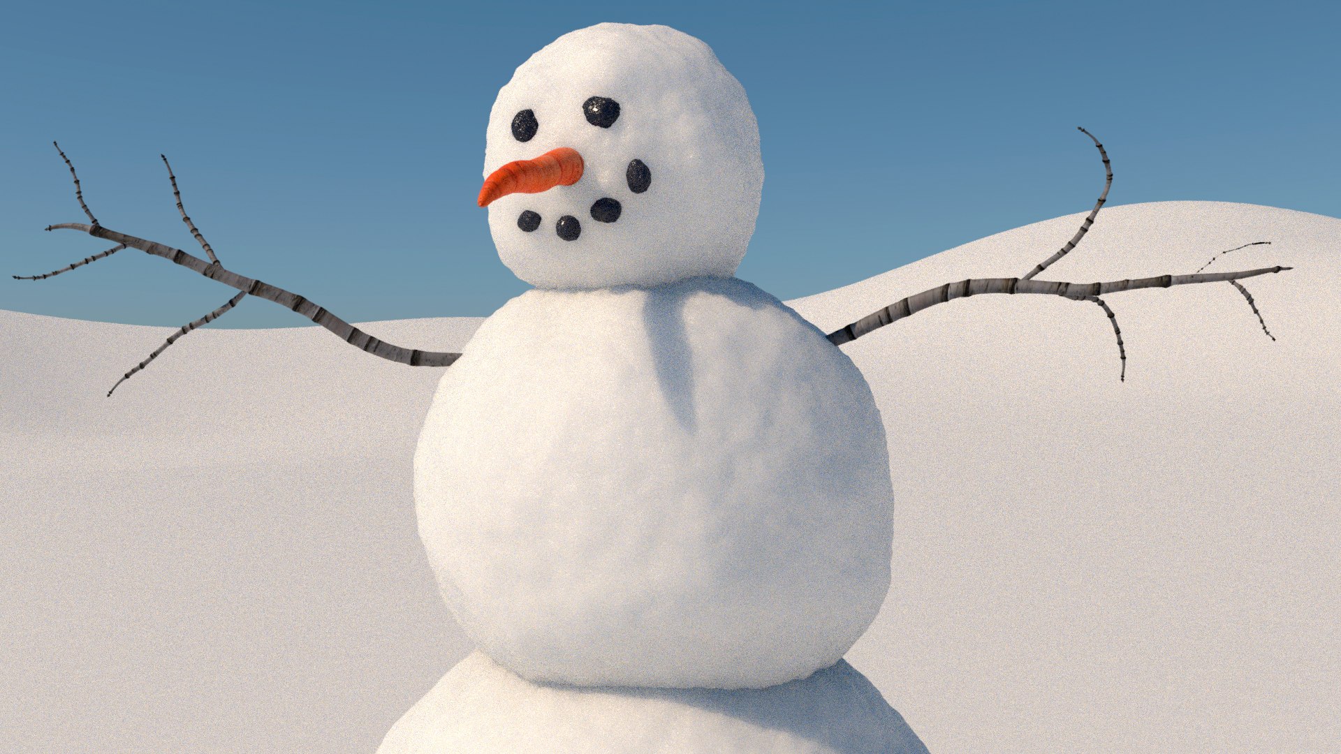 Snowman Snow Model - TurboSquid 1692684