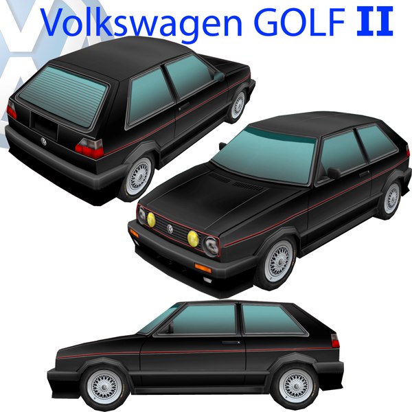 3d volkswagen golf car model