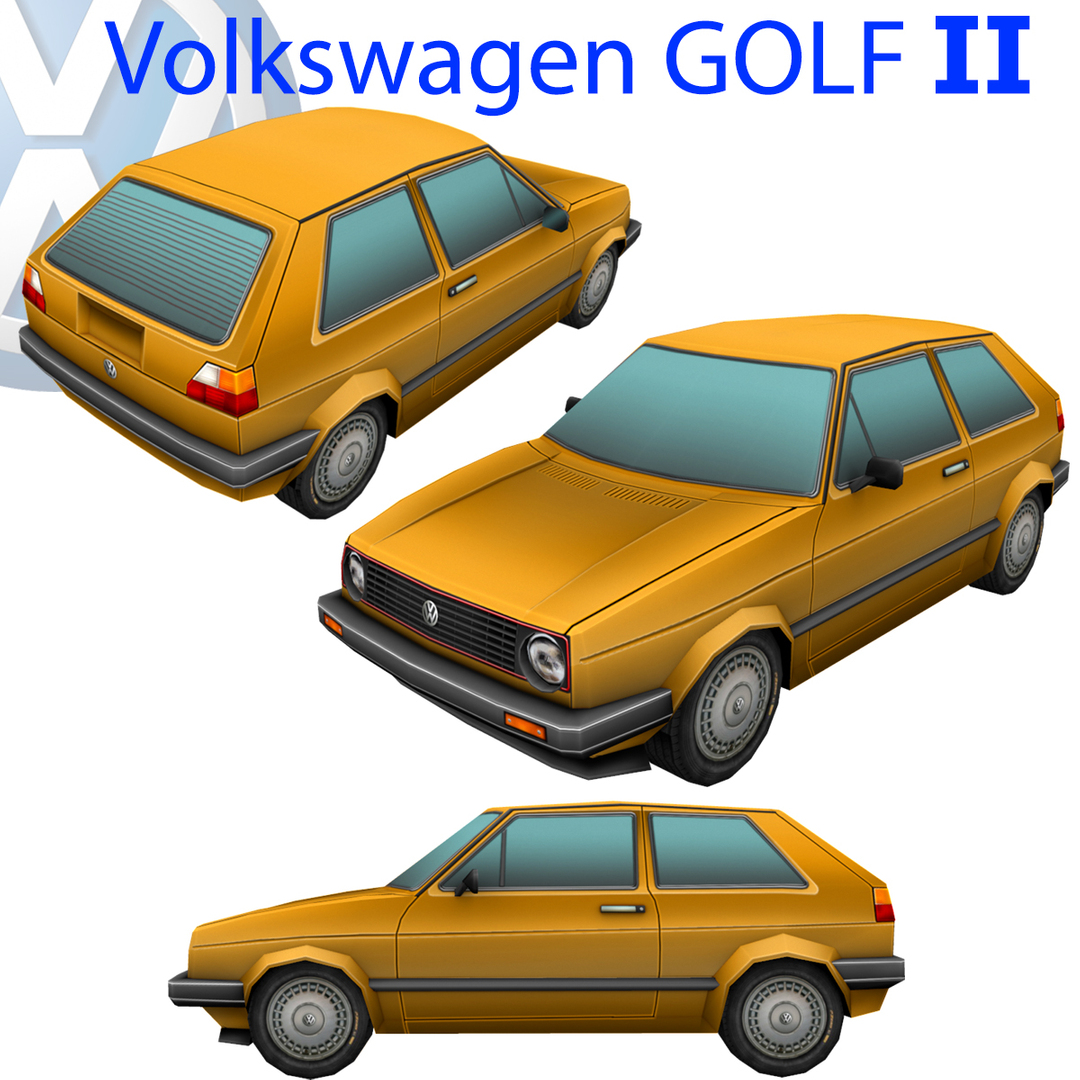 3d volkswagen golf car model