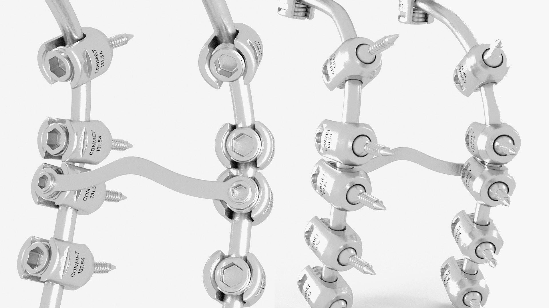 3D Posterior Cervical Spine Fixation System - TurboSquid 2205567