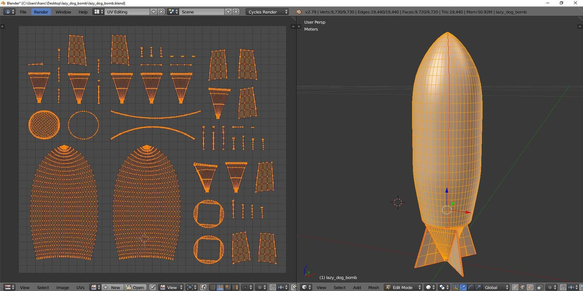 3D Model Lazy Dog Bomb - TurboSquid 1599337