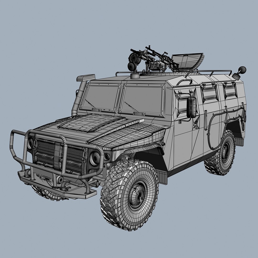 3d gaz-233014 sts tigr model