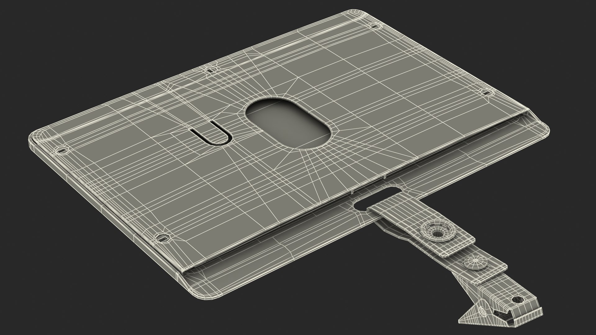 3D Model Rigid Enclosed Horizontal ID Badge Card Holder - TurboSquid ...