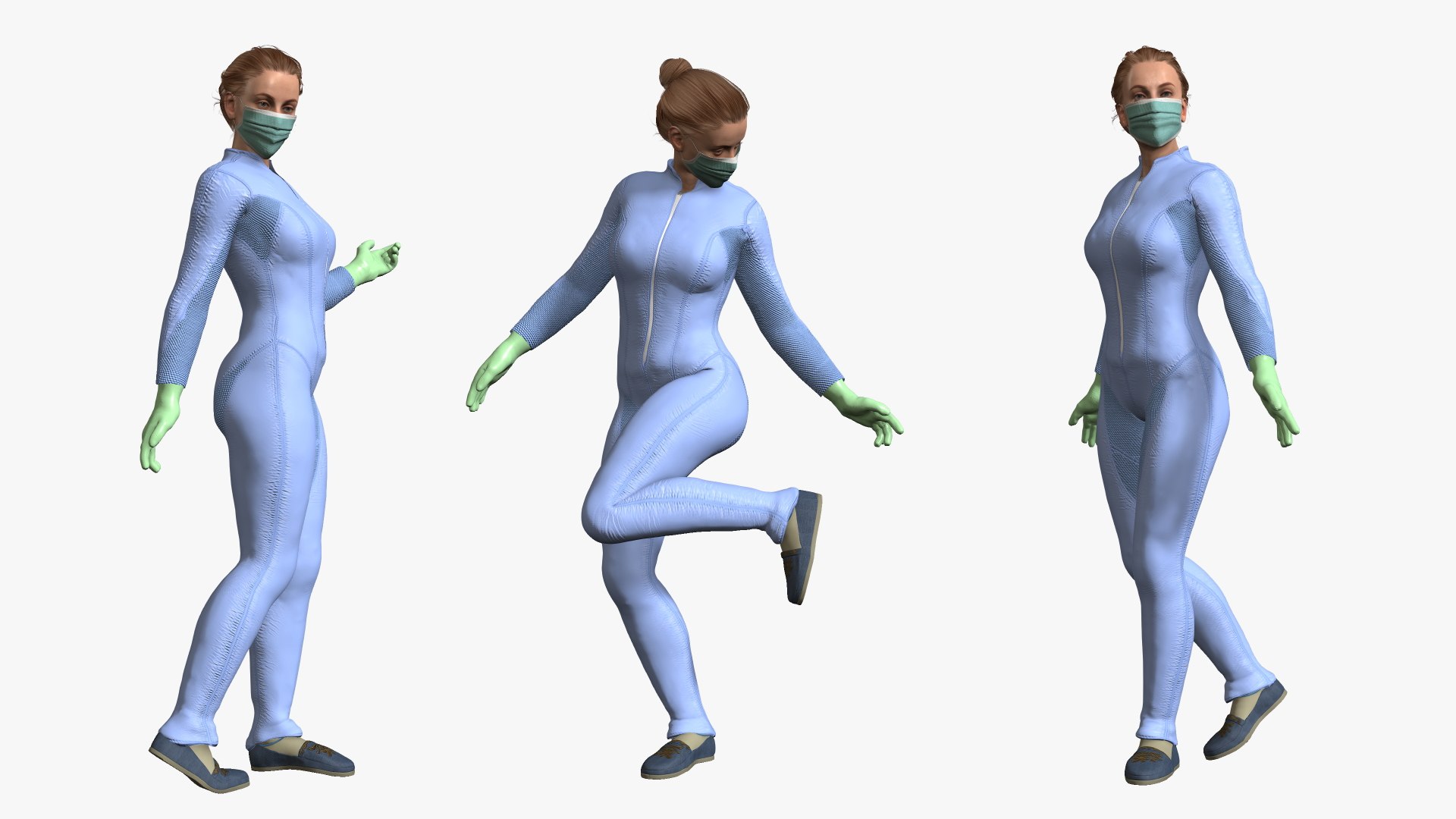 Free 3D Character Medical Worker Uniform Model - TurboSquid 1703700