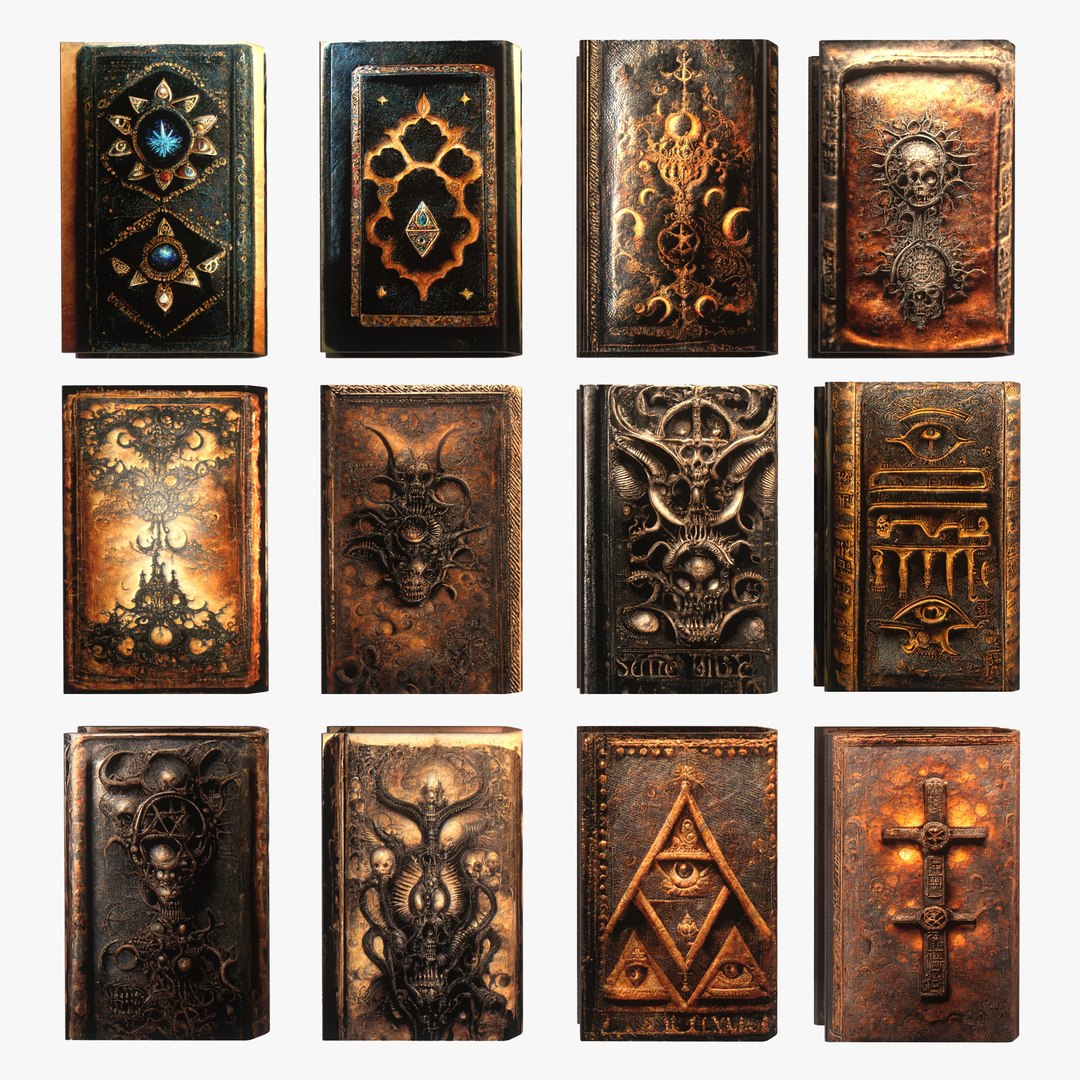 3D Ancient Magic Books Pack 12 - TurboSquid 1950295