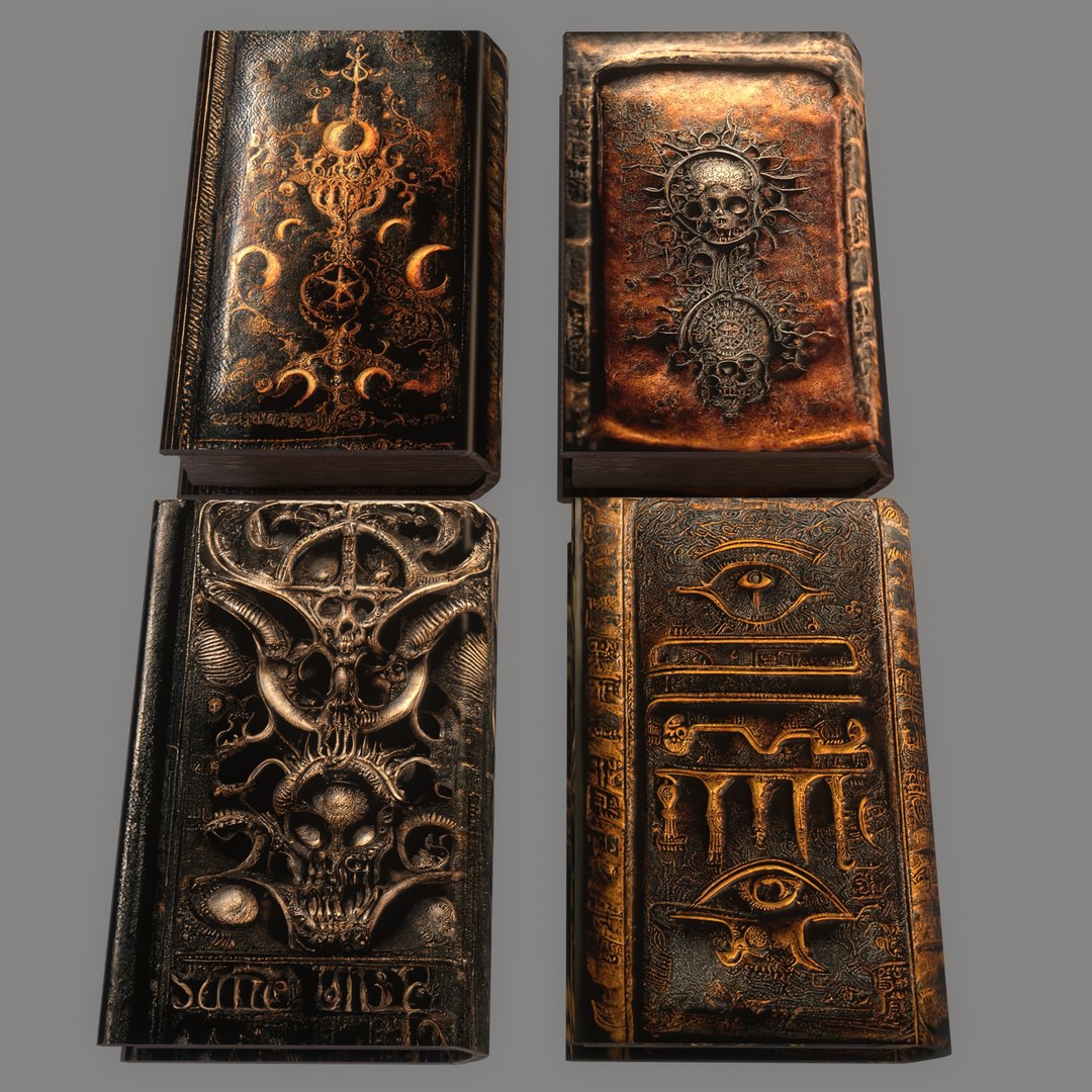 3D Ancient Magic Books Pack 12 - TurboSquid 1950295