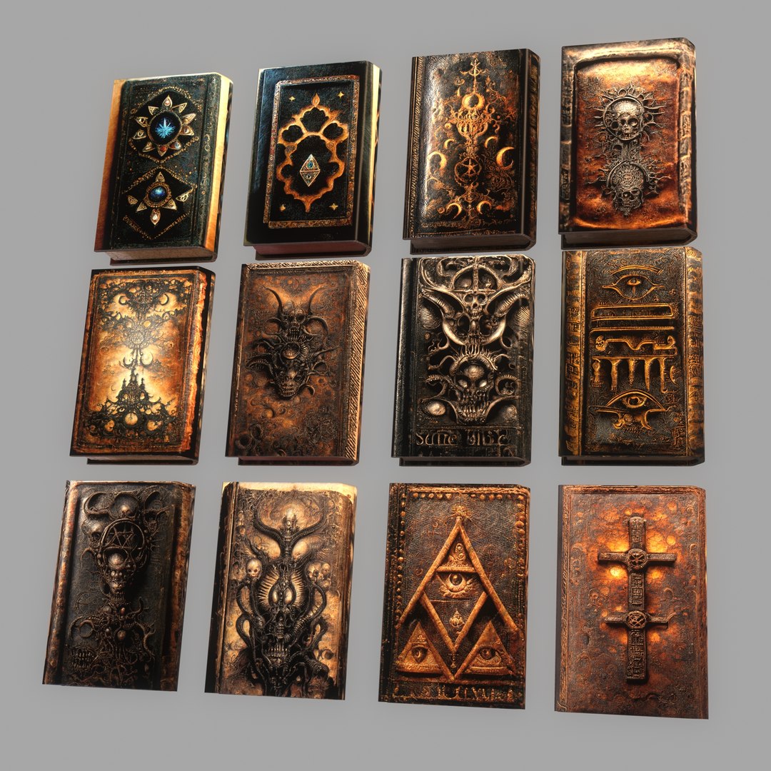 3D Ancient Magic Books Pack 12 - TurboSquid 1950295