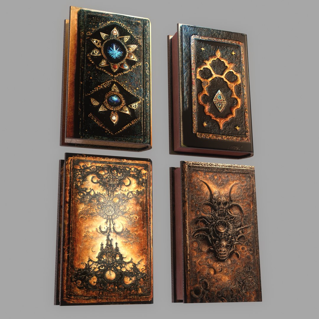 3D Ancient Magic Books Pack 12 - TurboSquid 1950295