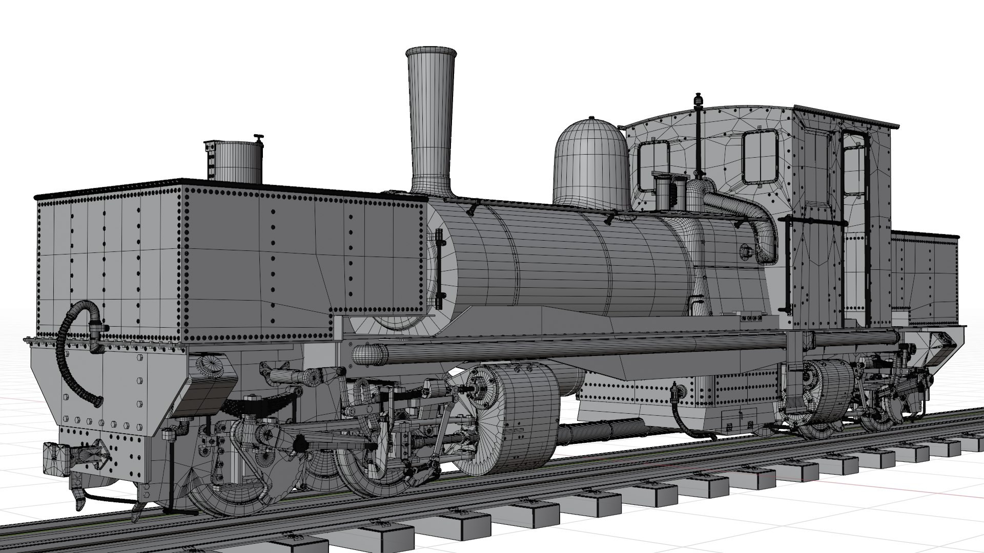Tasmanian Government Railways K Class Garratt Steam Locomotive 3D Model ...