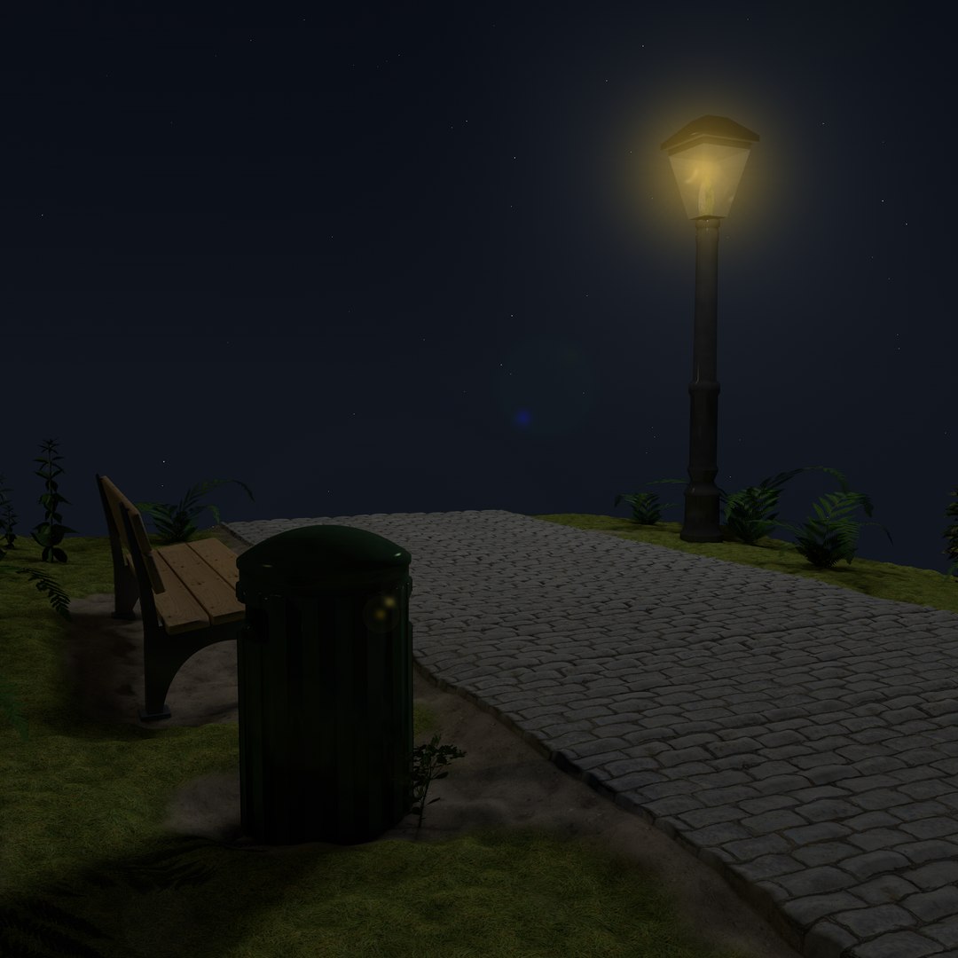 Park Scene C4d