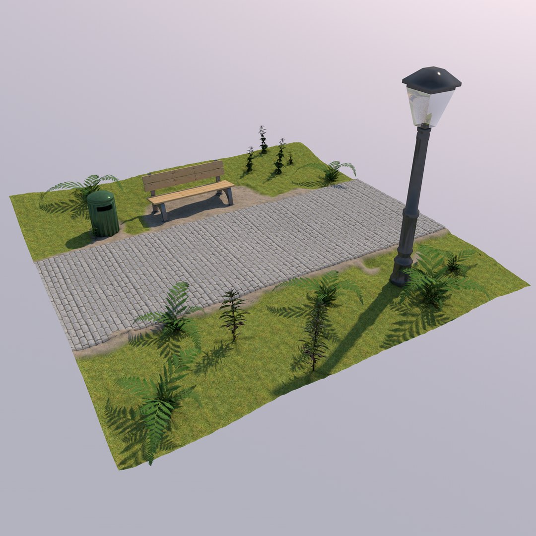 Park Scene C4d