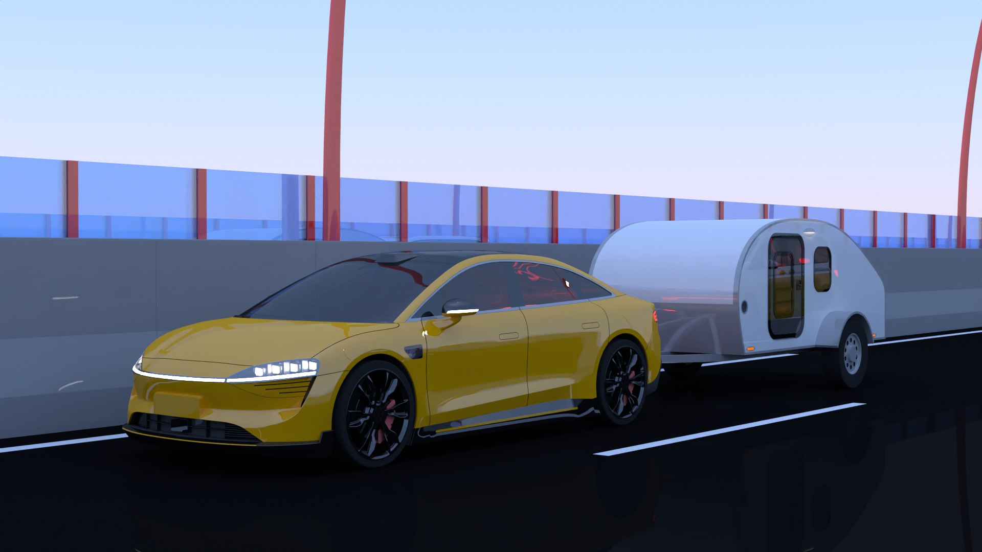 3D Model Bridge With Cars - TurboSquid 2287995