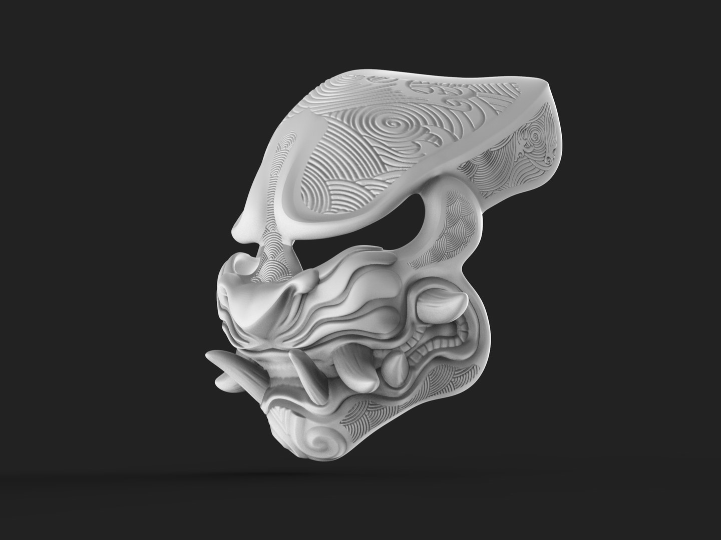Samurai mask model - TurboSquid 1291788
