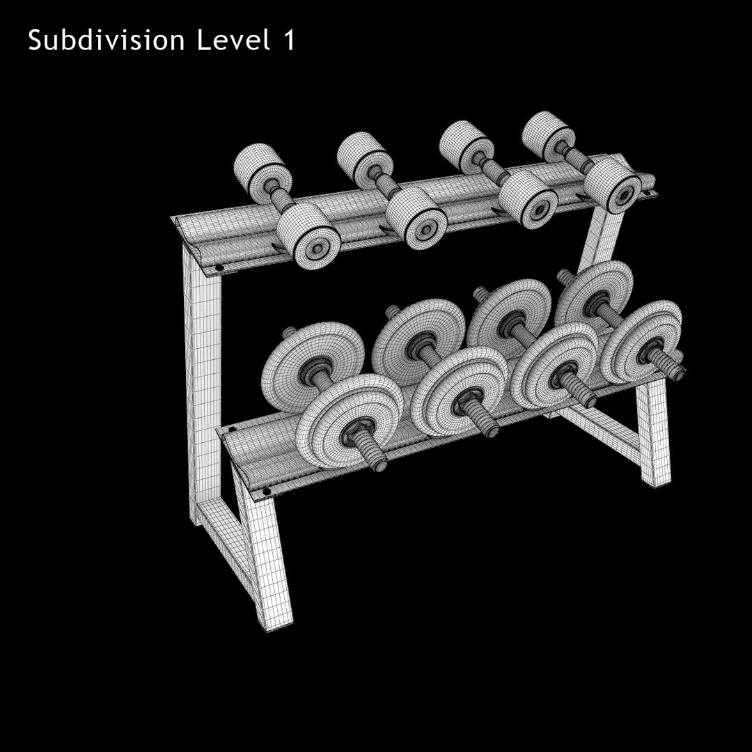 Dumbbell Rack 3d Model