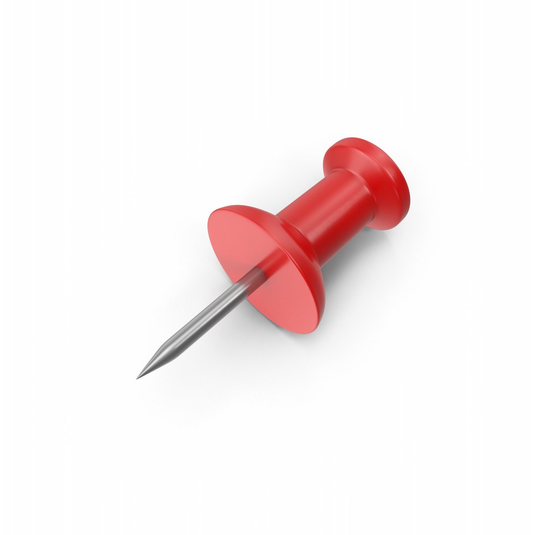 3D Red Push Pin Model - TurboSquid 2087655