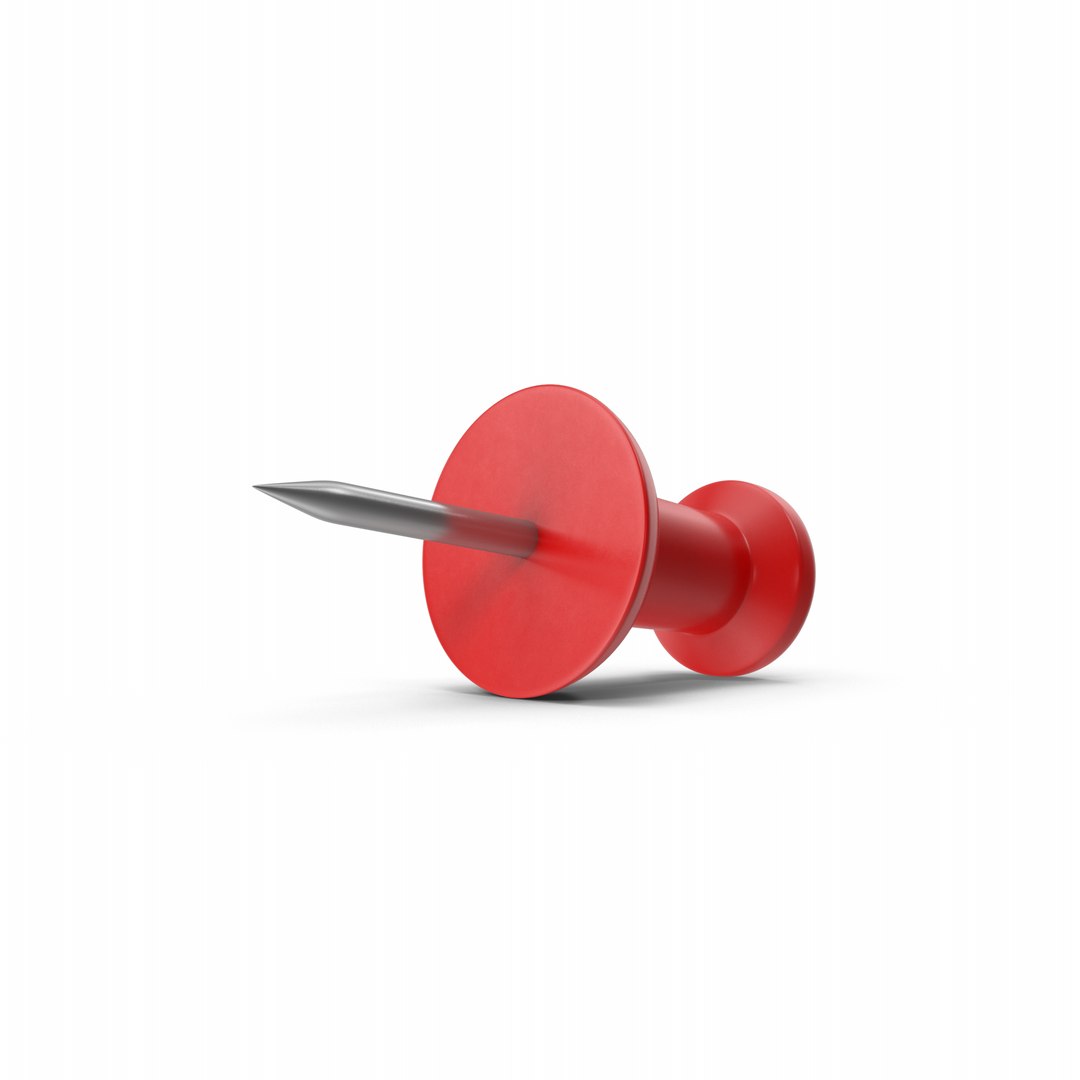 3D Red Push Pin Model - TurboSquid 2087655