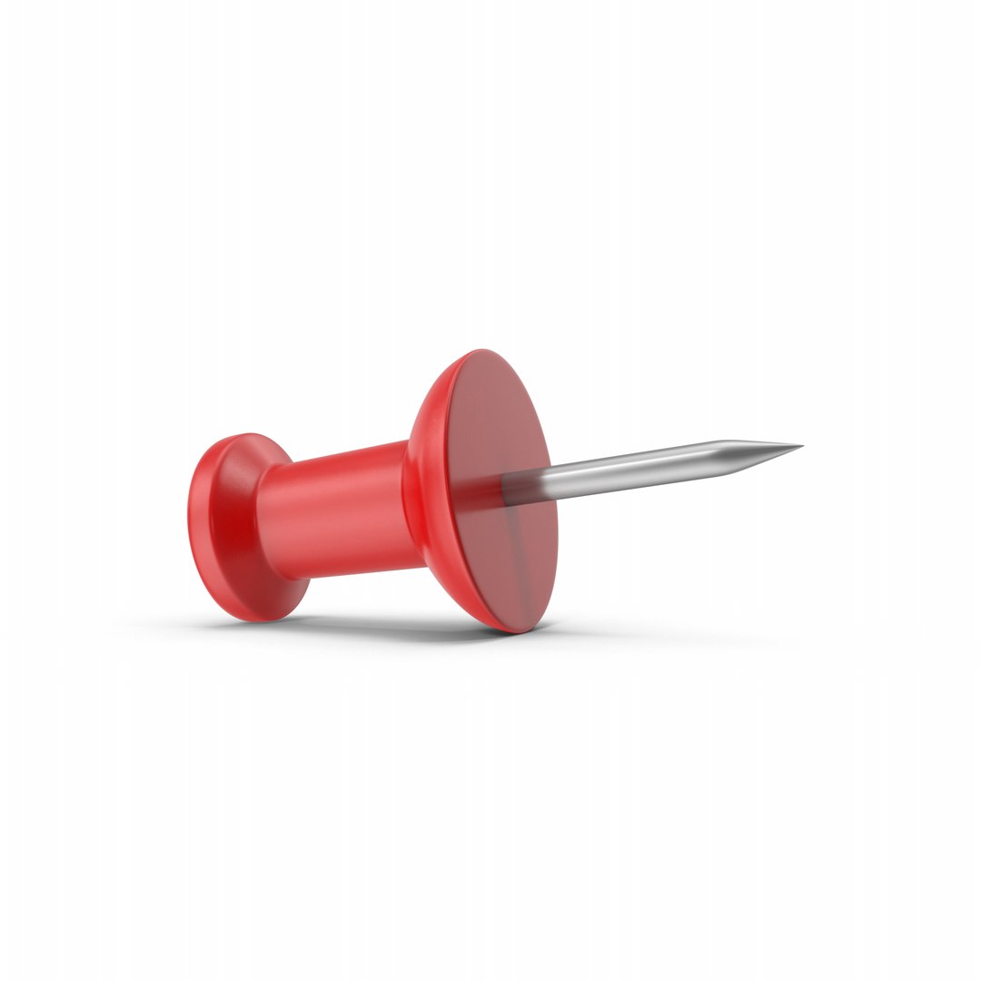 3D Red Push Pin Model - TurboSquid 2087655