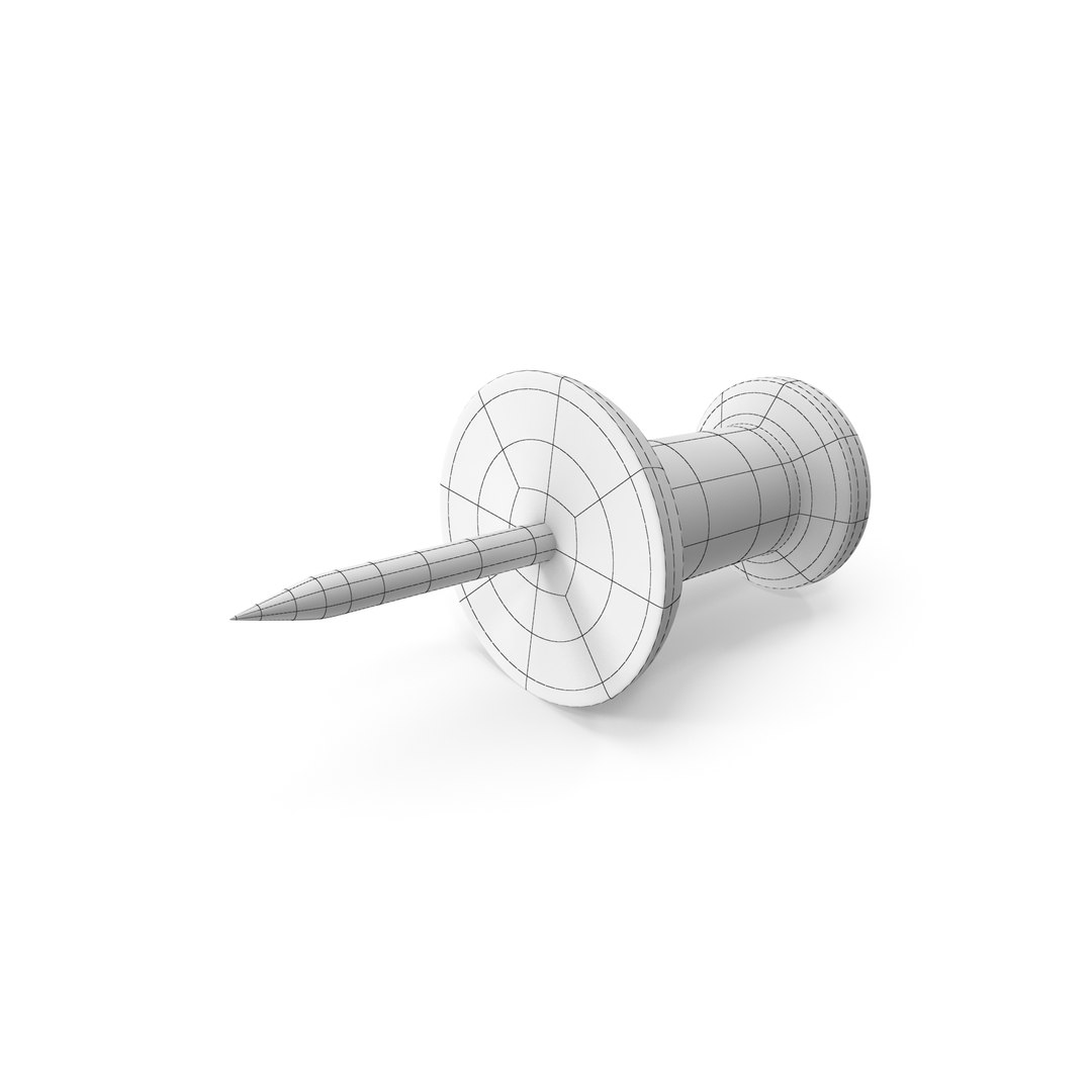 3D Red Push Pin Model - TurboSquid 2087655