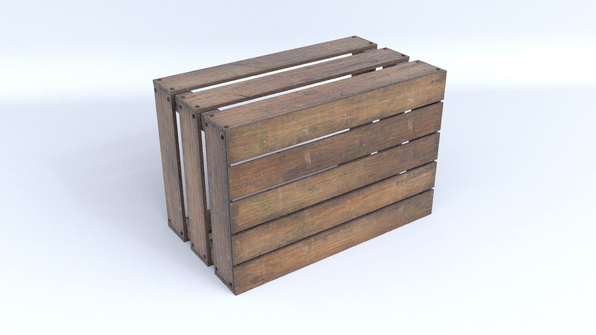 Wooden Crate Old And Dirty 3D model - TurboSquid 2147531