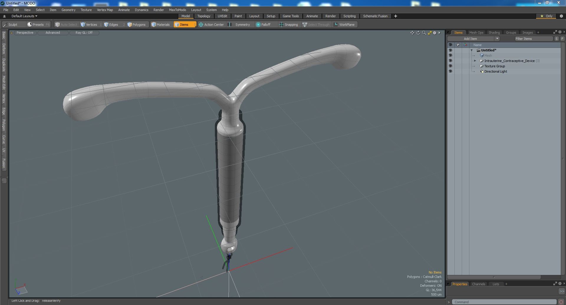 Intrauterine Contraceptive Device 3D Model - TurboSquid 1942156