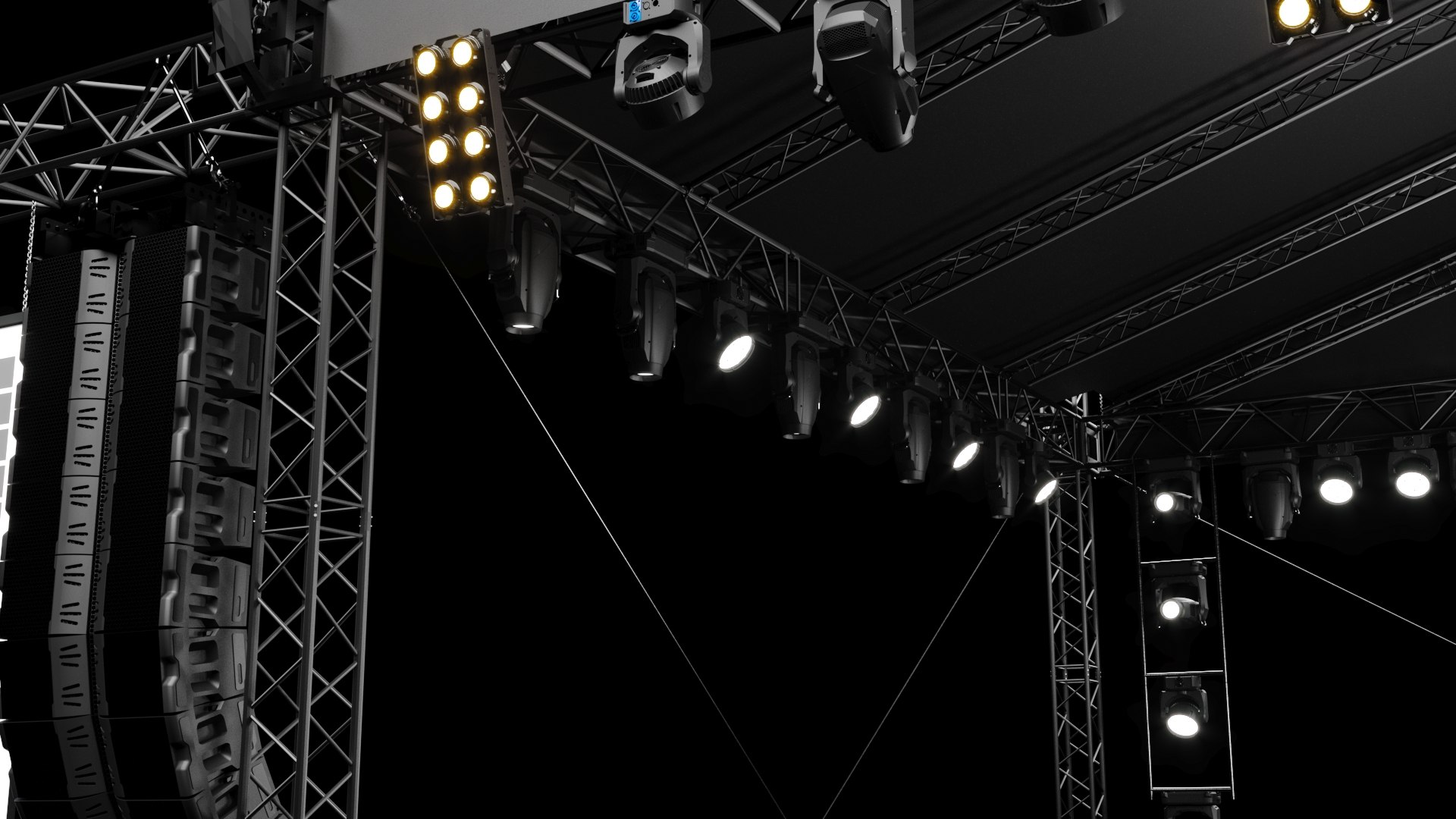 3D Concert Stage Set Full Detail Model - TurboSquid 2121326