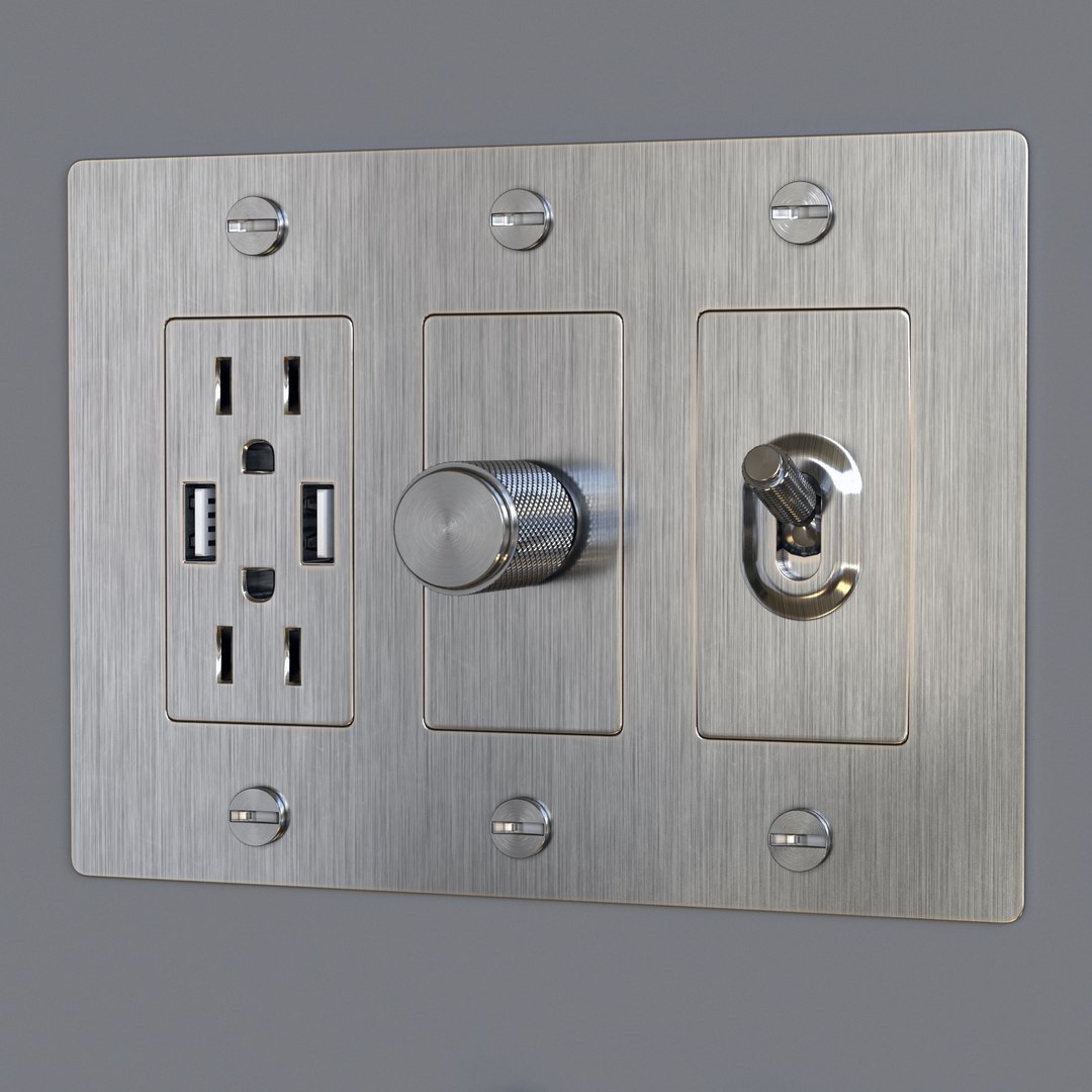 Buster punch wall switch 3D - TurboSquid 1660616