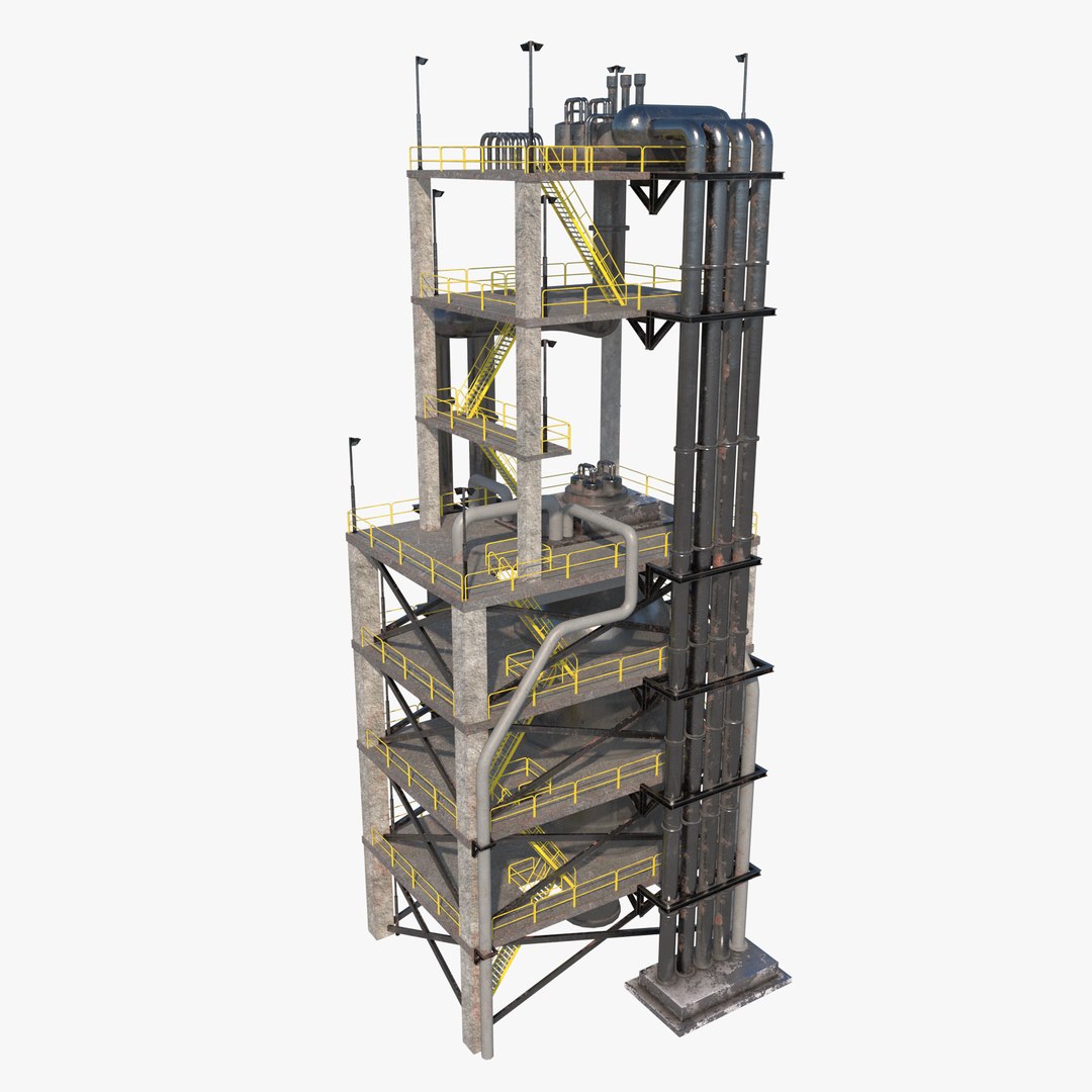 3D Model Nuclear Refinery Modules - TurboSquid 1539917