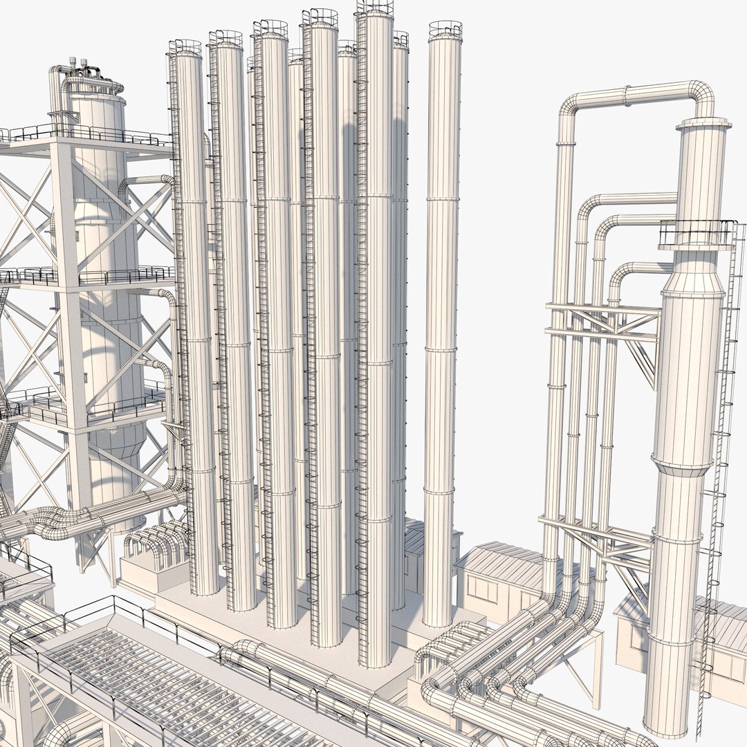 3D Model Nuclear Refinery Modules - TurboSquid 1539917