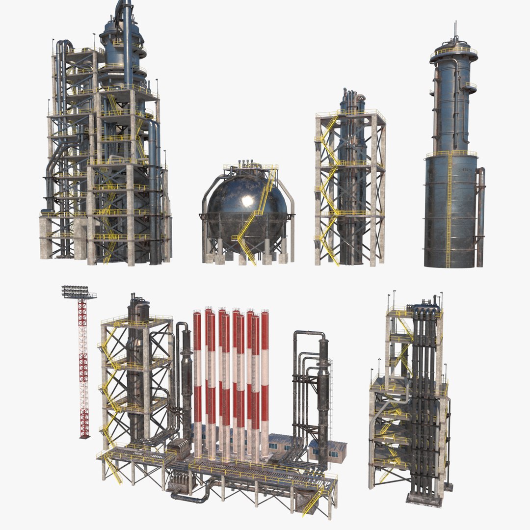 3D Model Nuclear Refinery Modules - TurboSquid 1539917