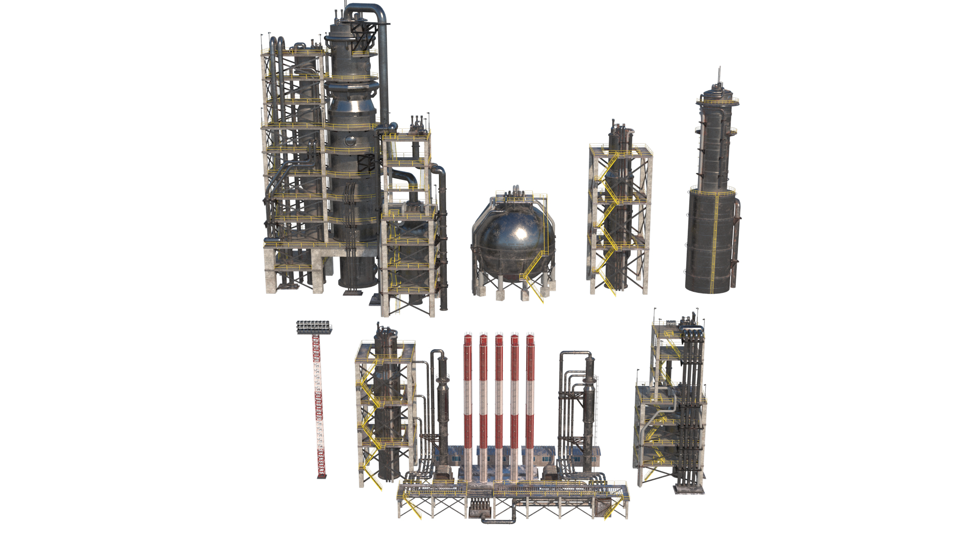 3D Model Nuclear Refinery Modules - TurboSquid 1539917