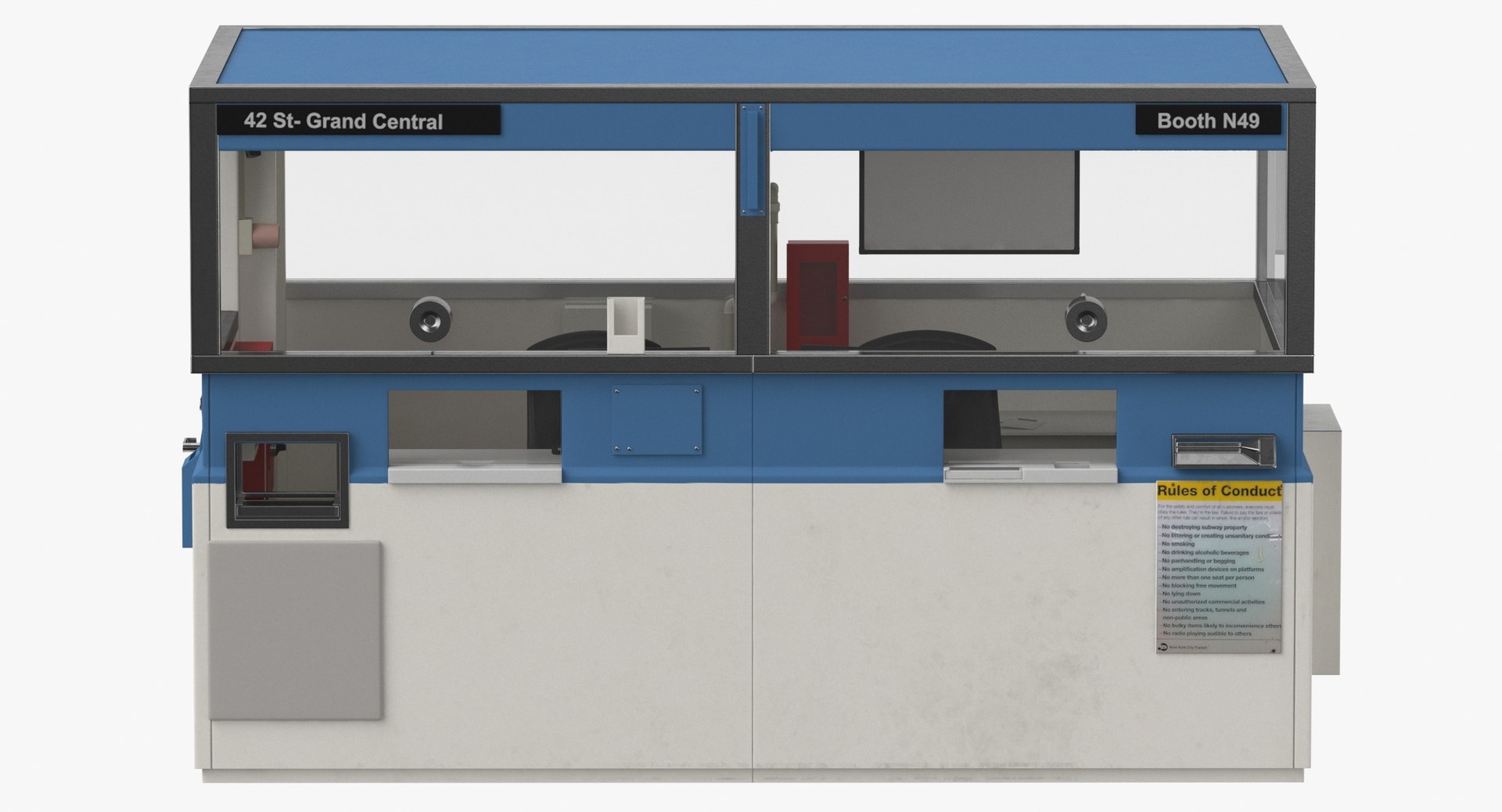 Subway Token Booth Clean and Dirty 3D model - TurboSquid 2071184