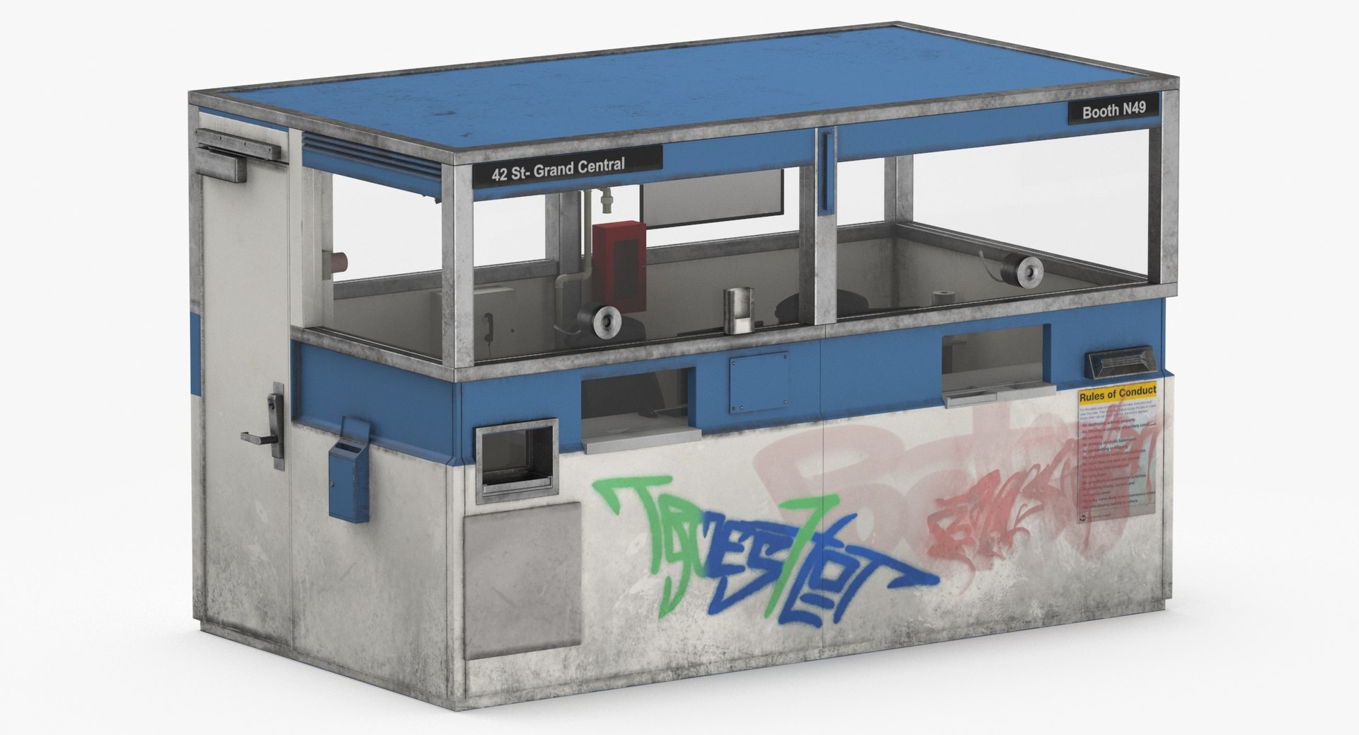 Subway Token Booth Clean And Dirty 3D Model - TurboSquid 2071184