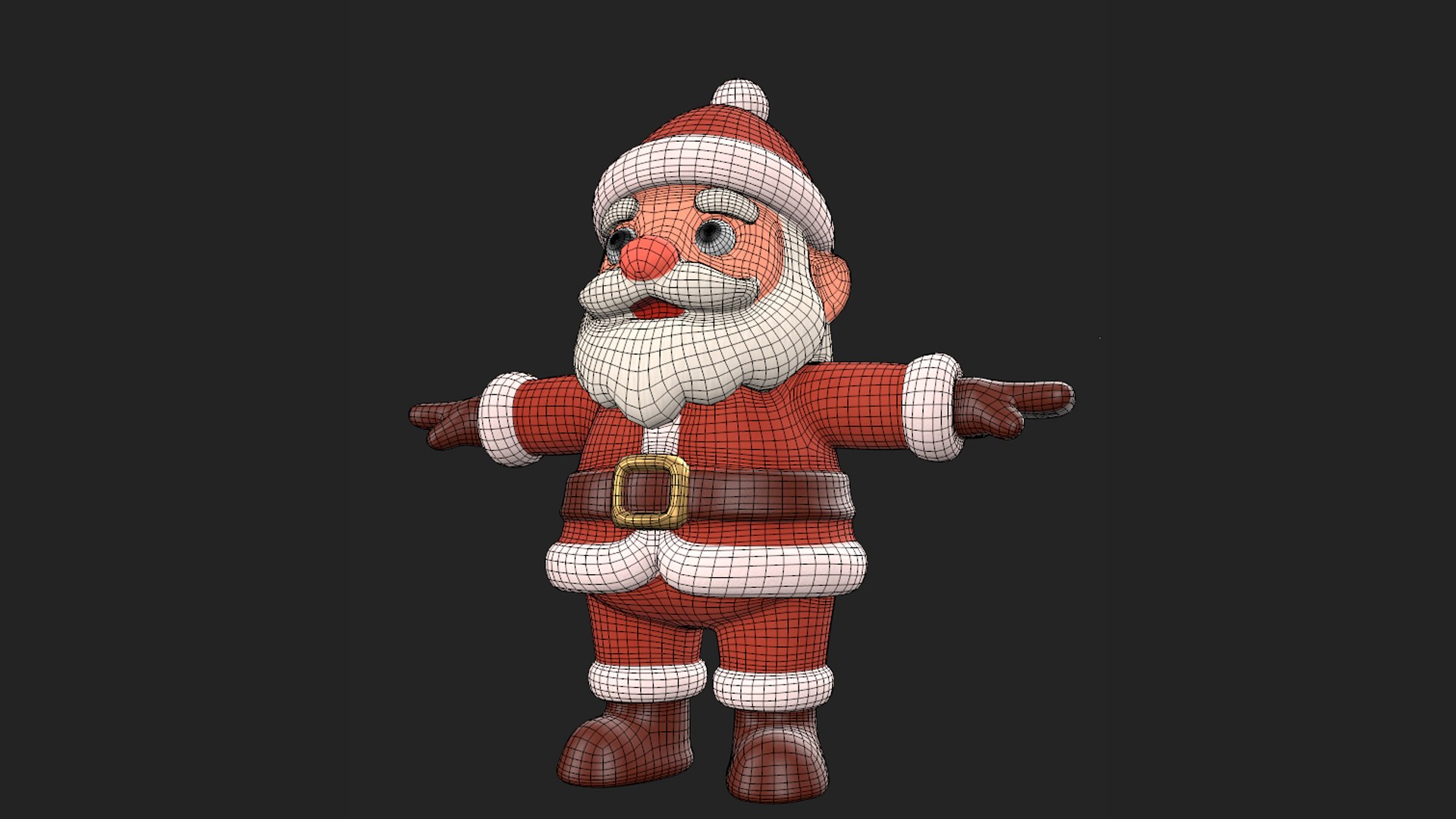 Cartoon Santa Claus 3D Model - TurboSquid 2400446