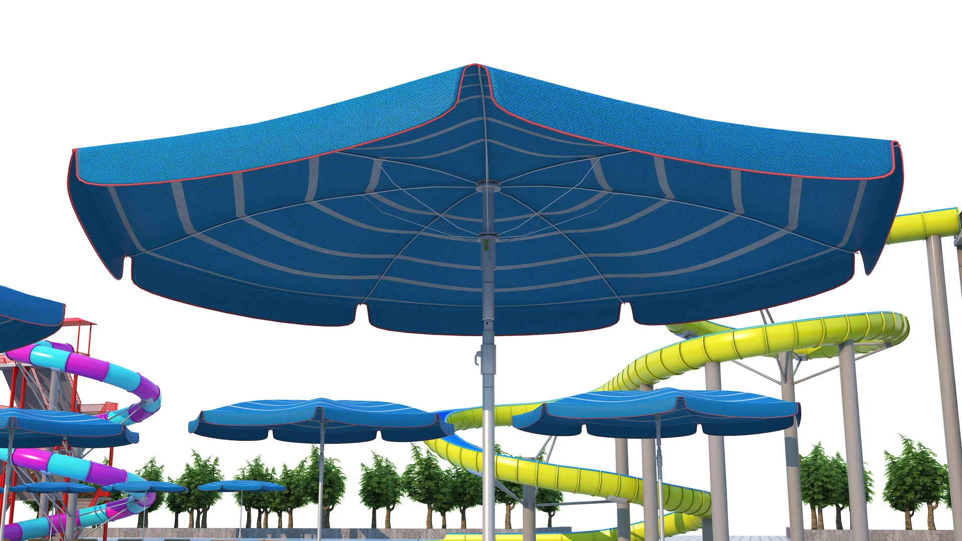 3D Model Beach And Water Park - TurboSquid 1802480