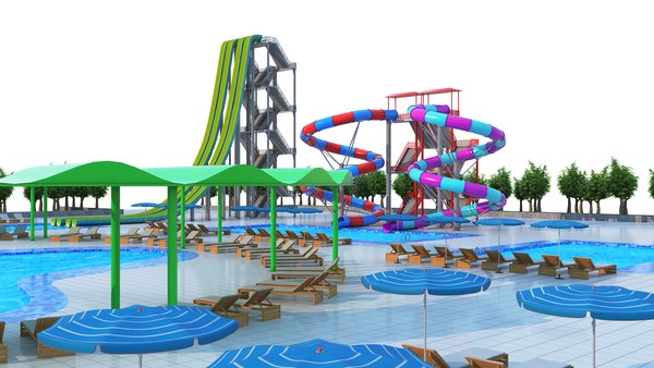 3D model Beach and Water Park - TurboSquid 1802480