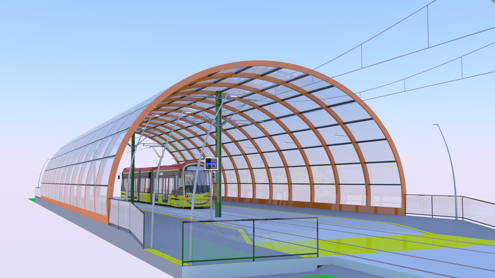Warsaw Tram Stop IV Model - TurboSquid 2245202