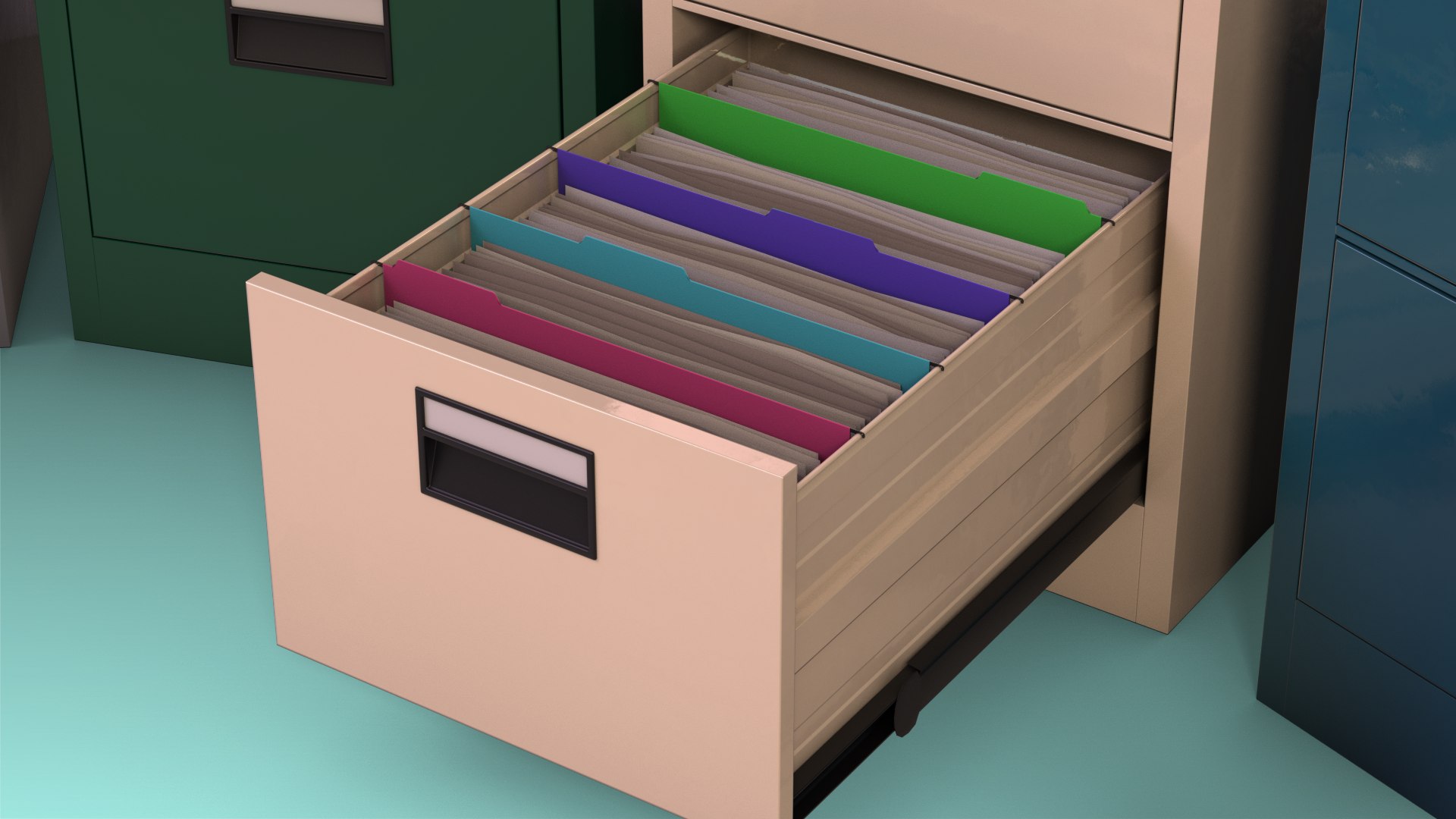 3D Low-poly File Cabinet - TurboSquid 1633497