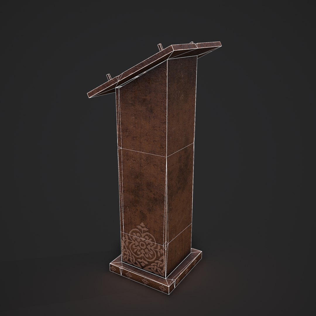 Elegant Lecture Stand Model - TurboSquid 1810119